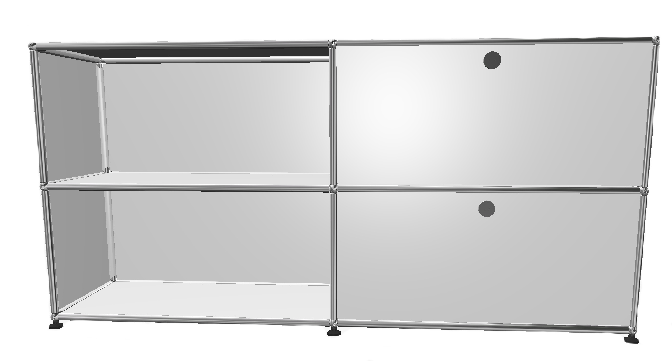 USM Haller Sideboard 2 Offen / 2 Klappen Rechts Reinweiß - FAST DELIVERY | USM SIDEBOARD OFF ...